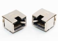 China Single Port RJ45 Right Angle Adapter PCB Mount With 50 U