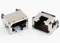 China Overhangs PCB RJ45 Low Profile Connector Right Angle With LED Indicator for sale
