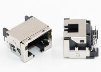 China Overhangs PCB RJ45 Low Profile Connector Right Angle With LED Indicator for sale