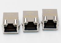 China 1 x 1 Single Port EMI RJ45 Tab Up 100 Base T Transformer With Green / Yellow LED for sale