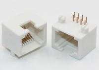 China Unshielded 8P8C RJ45 Right Angle Coupler White Color Wide Operating Temperature Range for sale