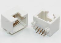 China Unshielded 8P8C RJ45 Right Angle Coupler White Color Wide Operating Temperature Range for sale