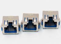 China EMI Gasket Right Angle RJ45 Connector , PCB 8P8C Right Angle RJ45 Coupler for sale