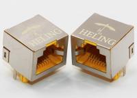 China PCB Mount RJ45 8P8C Modular Connector Tab Up Latch Direction For LAN Network for sale