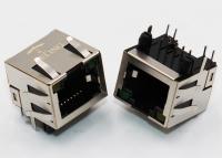 China PBT Housing Female RJ45 Modular Connector For PCB for sale