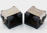 China Half Shielded 1 x 1 RJ45 SMT Connector Tab Up Lightweight For Networking Products for sale