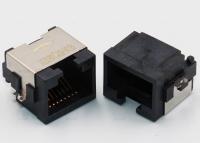 China Half Shielded 1 x 1 RJ45 SMT Connector Tab Up Lightweight For Networking Products for sale