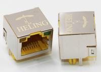 China Ethernet Router Through Hole PCB Connector Brass Shielded Built - In LED Indicator for sale