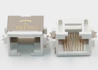 China White Straight Push In Type SMT RJ45 Connector , 8P8C RJ45 Surface Mount Jack for sale