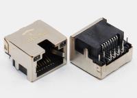 China Thru - Hole Offset PCB Low Profile RJ45 Jack Shielded Single Port For Ethernet for sale