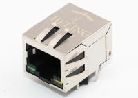 China EMI Tab Spring PoE Plus Integrated Magnetics RJ45 Jack Connector With LED for sale