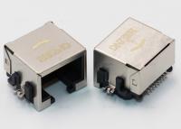 China Brass Shielded SMT Low Profile RJ45 , Tab Down 8P8C Ethernet Connector RJ45 for sale