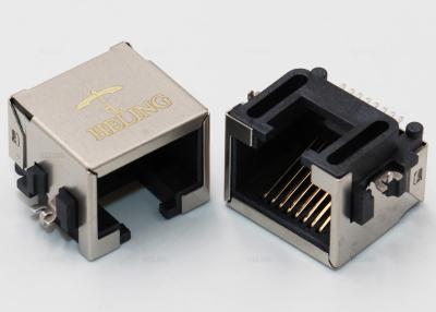 China Single Port Shielded SMT RJ45 Connector R / A 50 U