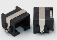 China Latch Up 90 Degree 8P8C Single Port SMT RJ45 LAN Jack for sale