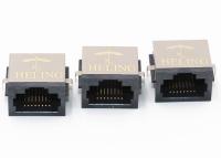 China Side Entry RJ45 Through Hole Offset / Overhangs PCB Mount 6.0mm Jack Height for sale