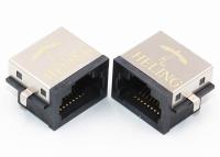 China Side Entry RJ45 Through Hole Offset / Overhangs PCB Mount 6.0mm Jack Height for sale