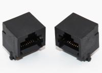 China 8P8C RJ45 Through Hole Connector , THT Solder Right Angle RJ45 With Posts for sale
