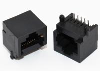 China 8P8C RJ45 Through Hole Connector , THT Solder Right Angle RJ45 With Posts for sale