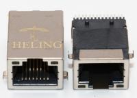 China Built - in LED SMT RJ45 Connector With 1000 Base - T Integrated Transformer for sale