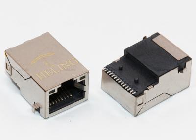 China Built - in LED SMT RJ45 Connector With 1000 Base - T Integrated Transformer for sale