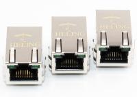 China 8P8C Integrated Magnetics RJ45 PoE Tab UP Latch Direction RoHS Complaint for sale