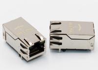 China Set - TV Box PoE RJ45 Connector Thru - Hole Mounting Brass Shielded With EMI Tabs for sale