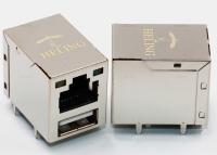 China Brass Shielded Stacked USB HDMI RJ45 , Laptop RJ45 With USB Connector for sale