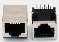 China Low Profile RJ45 Tab Up Female Lan Connector Through Hole Customized for sale