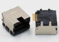 China 1 Port Modular Connector RJ45 Female Network Jack 8 PINs SMT R / A REACH UL for sale