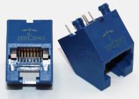 China Right Angle RJ45 Female Connector Tab Up Rj45 Female Socket RoHS Compliant for sale