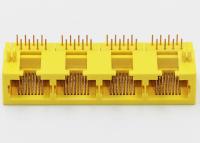 China 1 x 4 Ports Harmonica Ganged Lan Connector Rj45 For Network Hub / Switches for sale