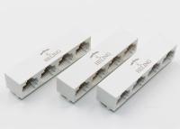 China White Housing Rj45 Multiple Port Connectors Harmonica Ganged Unshielded for sale