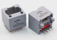China Female 8P8C RJ45 Right Angle Connector 10 / 100 Base - T Magnetic With G / Y LED Pipes for sale