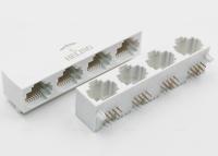 China ABS Resin Housing THT Rj45 Multiple Port Connectors MJ5688L-W014-BRN1 for sale