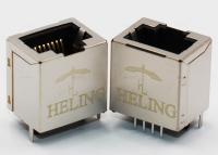 China Gold Plating Contact Terminal 180 SMT RJ45 Connector R / A 50U