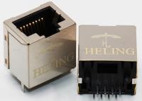 China Gold Plating Contact Terminal 180 SMT RJ45 Connector R / A 50U