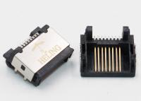 China Folding RJ45  Female Connector Brass Shielding For Computer Cat 5 Performance Catagory for sale