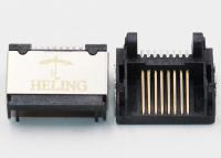 China Folding RJ45  Female Connector Brass Shielding For Computer Cat 5 Performance Catagory for sale