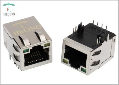 China R / A Tab Up 8P8C Modular Connector With 10 / 100 Base - T Integrated Magnetics for sale