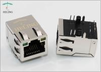 China Right Angle Tab Up RJ45 Female Connector With EMI Finger For PC Card / Motherboards for sale