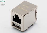 China 2 x 1 Tab Up Shielded USB HDMI Ethernet Connector RJ45 For Network Information Center for sale