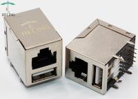 China 2 x 1 Tab Up Shielded USB HDMI Ethernet Connector RJ45 For Network Information Center for sale