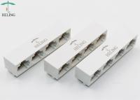 China White Color RJ45 Modular Jack 1 x 4 Ports  Right Angle Tab Up  THT Mounting for sale