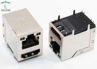 China Shielded Ethernet RJ45 Female Connector + HDMI Stacked Combo With LED Indicator for sale