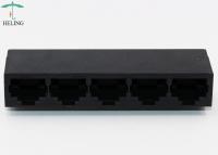 China 1 X 5 Side Entry RJ45 Female Connector Unshielded Tab Down THT Solder for sale