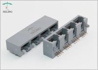 China Unshielded 1x4 Four Ports RJ45 Female Connector For Network Modem Grey Color for sale