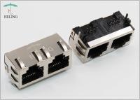 China Hub Obsolete RJ45 Female Connector Through Hole 1 x 2 Ports for sale