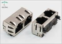 China Hub Obsolete RJ45 Female Connector Through Hole 1 x 2 Ports for sale