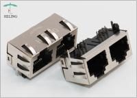 China Hub Obsolete RJ45 Female Connector Through Hole 1 x 2 Ports for sale