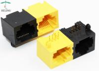 China Unshielded RJ45 1x2 Two Ports Rj45 8p8c Connector Female Stitching R / A for sale